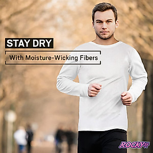 Rocky Men's Thermal Base Layer Top (Long John Underwear Shirt) Insulated for Outdoor Ski Warmth/Extreme Cold Pajamas (Red Plaid - Large)