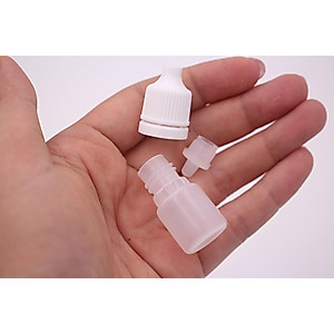 Elandy 50PCS 2ml Portable Empty Squeezable Dropper Bottle-Plastic Eye Liquid Dropper Sample Storage Containers With Orfice Reducer(Bottle+Tip cap+cap)