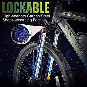 ANCHEER 500W Electric Bike for Adults 27.5'' Electric Mountain Bike/Ebike for Adults, 3 Hours Fast Charge, 50 Miles Class 2 Ebike with 48v 10.4Ah Removable Battery, Color LCD Display, 21 Speed Gears