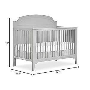Dream On Me JPMA & Greenguard Gold Certified Milton 5-in-1 Convertible Crib Made with Sustainable New Zealand Pinewood in Pebble Grey, Non-Toxic Finish