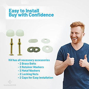 EvertechPRO Universal Extra Thick Toilet Wax Ring Replacement Kit for Floor Outlet Toilet Bowl with Black Rubber Flange Funnel Water Tight Seal Gasket Accommodates 3 Inch and 4 Inch Waste Lines