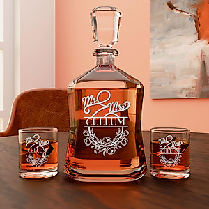 Personalized Whiskey Decanter - Christmas Gifts for Men, Dad, Husband, Him, Husband - Custom Whiskey Gifts for Him - Personalized Gifts for Men - Whiskey, Scotch Gifts - Unique Mens Gift Ideas