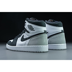 Nike Men's Air Jordan 1 Retro High OG Shoes, White/Black-grey Fog-bleached, 9
