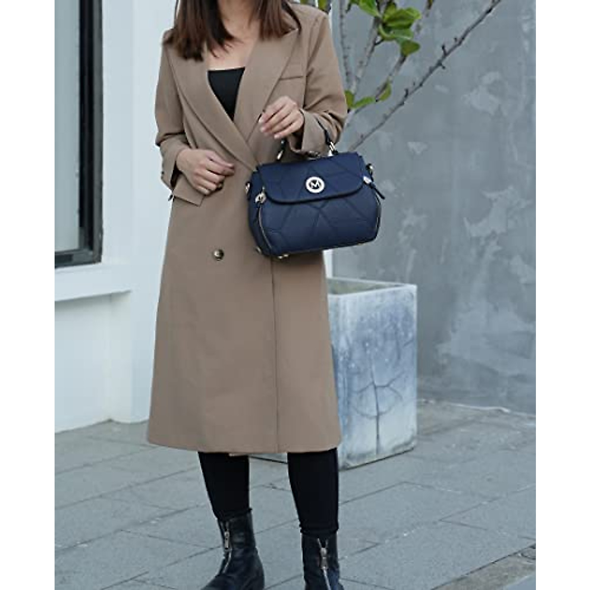 MKF Collection Satchel Bag for Women’s, Vegan leather Crossbody Handbag Top-Handle Purse