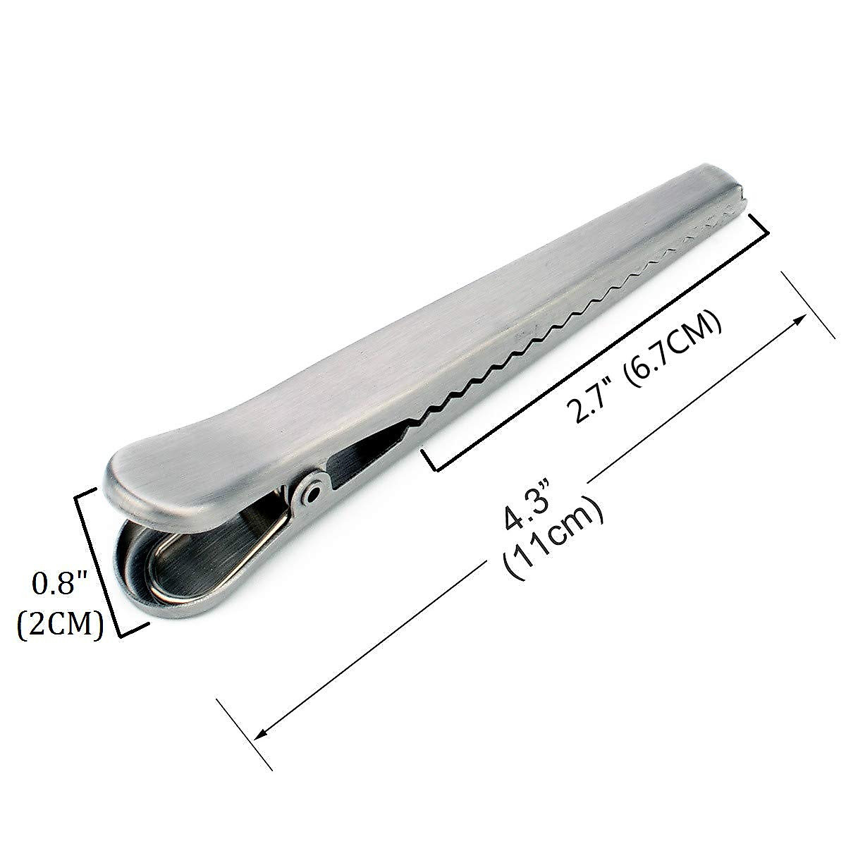 Flammi Set of 6/12 Bag Clips Stainless Steel Air Tight Sealing Clips (Set of 6)