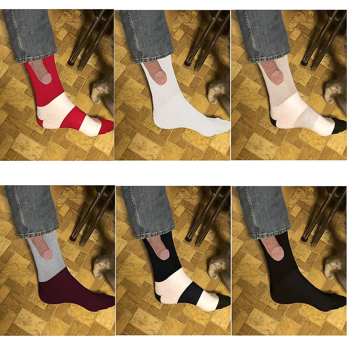 3 Pair,Show Off Socks,Show Off Socks Funny,Show Off Socks Mens Socks Cotton,Non -Slip,Deodorization, for Athletic Running Casual (Milky)