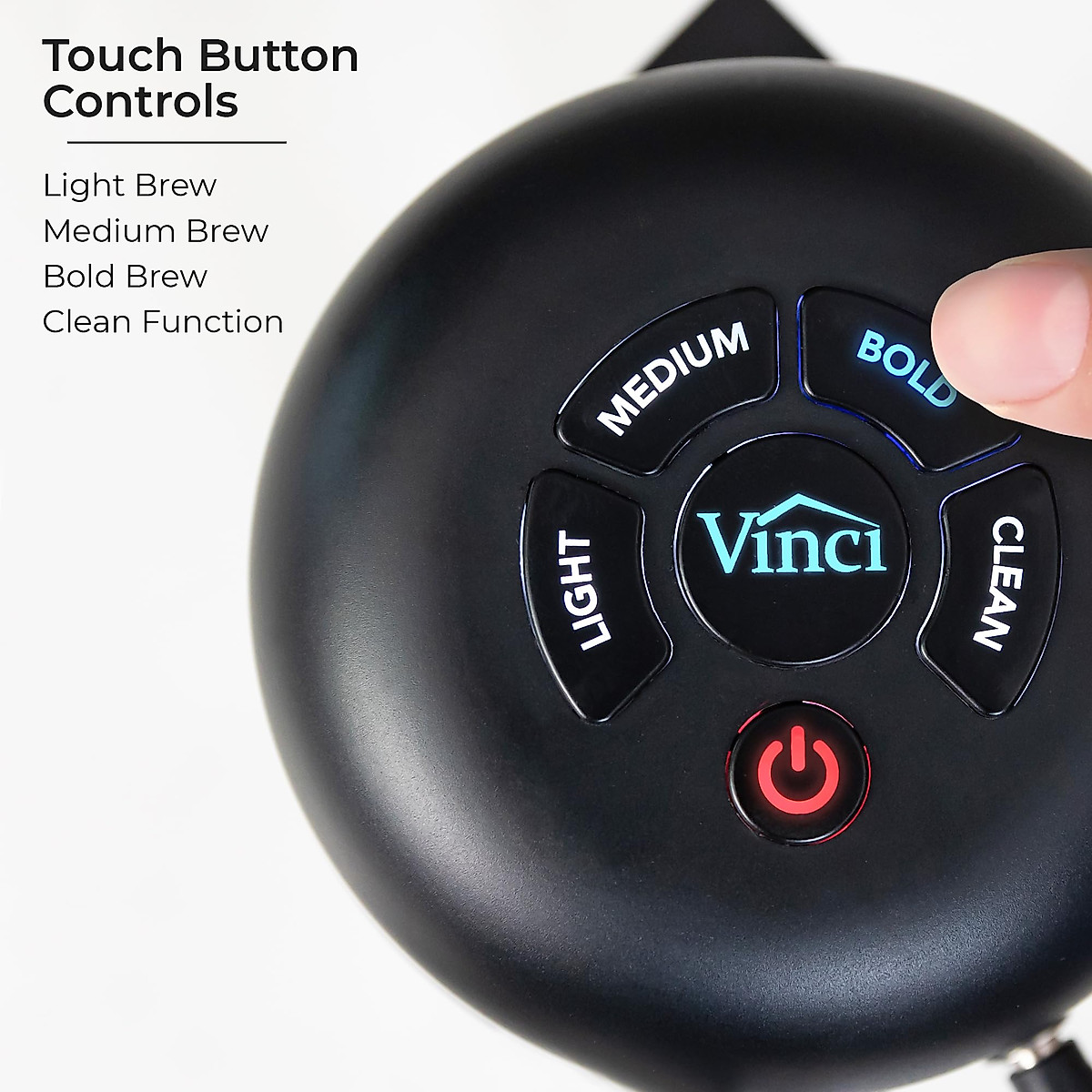 VINCI Express 2 Cold Brew Pro 100 Electric Cold Brew Coffee Maker: Fast, Customizable, Low-Acid Brews with Patented Circle Flow Technology Digital Controls Self-Cleaning Function