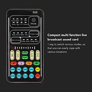 Voice Changer, Portable Voice Disguiser Mini Voice Changer Device with 8 Sound Effects and Sound Changes Handheld Microphone Voice Changer Sound Effects Machine(I9 English Edition)