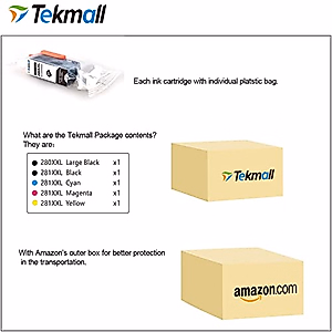 Tekmall Compatible C A K E Ink Cartridge PGI-280XXL CLI-281XXL 280 Ink 281, Work for Pixma TS6120 TS6220 TR7520 TR8520 TS9520 TS9521C TS8120 TS8220 TS9120 TS702 5 Pack