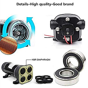 MAXECO-110V 40PSI Water Diaphragm Pump Self Priming 4.5GPM 17LPM-Water Pressure Booster Pump Sprayer for Home/Misting/Caravan/RV/Boat/Marine