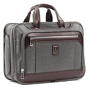 Travelpro Platinum Elite Expandable Business Laptop Briefcase, Fits up to 15.6 Laptop, Work School Travel, Men and Women, Vintage Grey