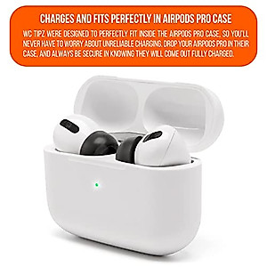 WC HookZ + WC TipZ - Over Ear Hooks and Memory Foam Tips Combo for Airpods Pro by Wicked Cushions | White & Black