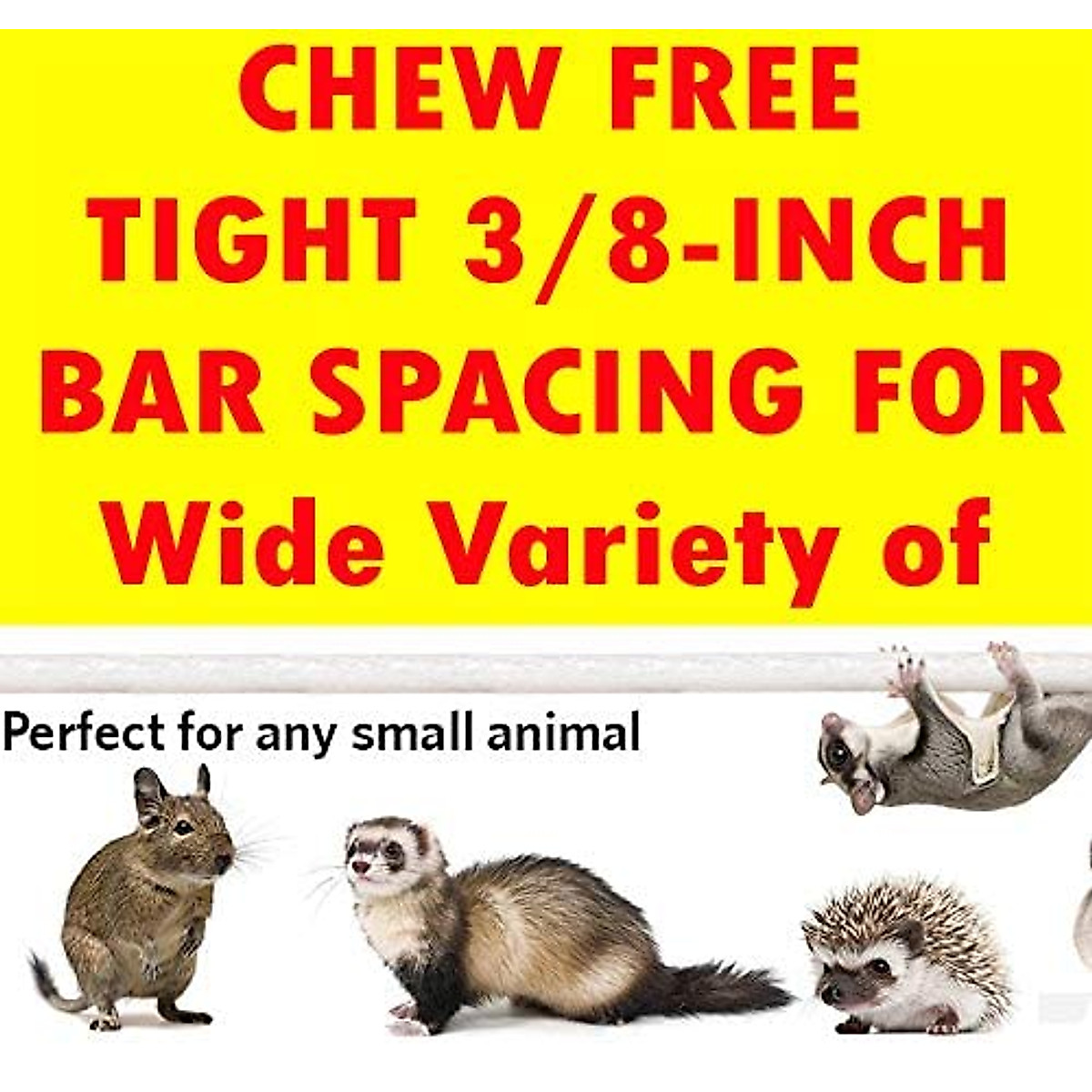Extra Large 3/5-Levels Guinea Pig Hamster Rodent Degu Dagus Ferret Chinchilla Sugar Glider Squirrel Rat Mice Rabbit Cat Critter Cage (30" Wide x 18" Deep x 55" Tall, White)