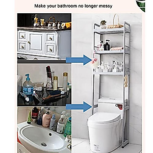 Household Products Over-The-Toilet Storage,The-Toilet Bathroom Spacesaver,Toilet Storage Rack for Laundry, Balcony, Porch