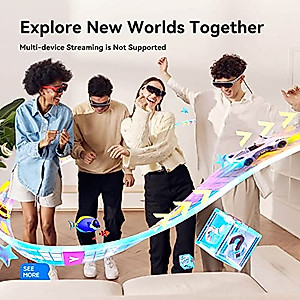 Rokid Air AR Glasses, Myopia Friendly Pocket-Sized Yet Massive 120"" Screen with 1080P OLED Dual Display, 43°FoV, 55PPD