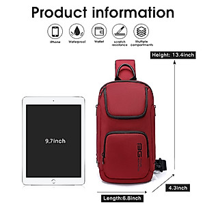 BANGE Sling Bag, Over Shoulder Bag Men,Mens Crossbody Bag for Men and Women