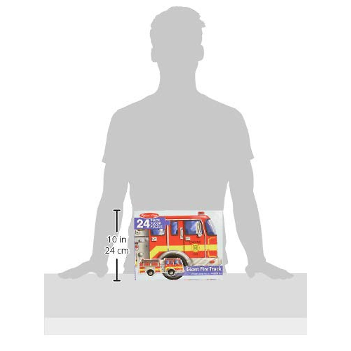 Melissa & Doug Fire Truck Jumbo Jigsaw Floor Puzzle (24 pcs, 4 feet long) - FSC Certified
