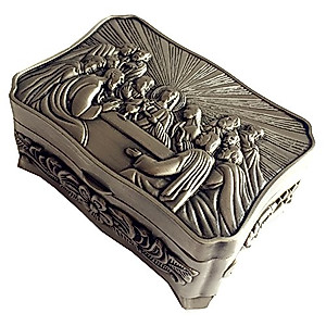 elegantmedical Last Supper Rosary Necklace Eucharistic box Catholic Christian Roman rosary case