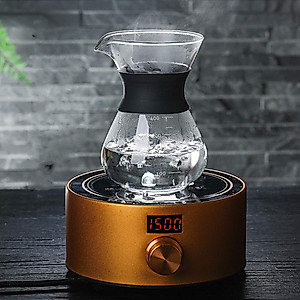 XIYUAN Pour Over Coffee Maker, Permanently Use The Pour Over Coffee Dripper Borosilicate Glass Water Bottle Coffee Pot With Stainless Steel Filter Hand Punch Coffee Pot Set 14oz / 400Ml