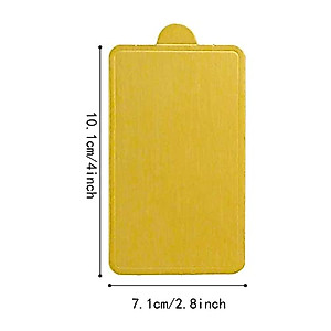Abnaok Mini Cake Boards Golden Cardboard Mousse Cake Base 100PCS Cake Paper Board Dissert Plates Circle Patries Cardboard Cupcake Base Display Dessert Board Grease (Square Cake Base)