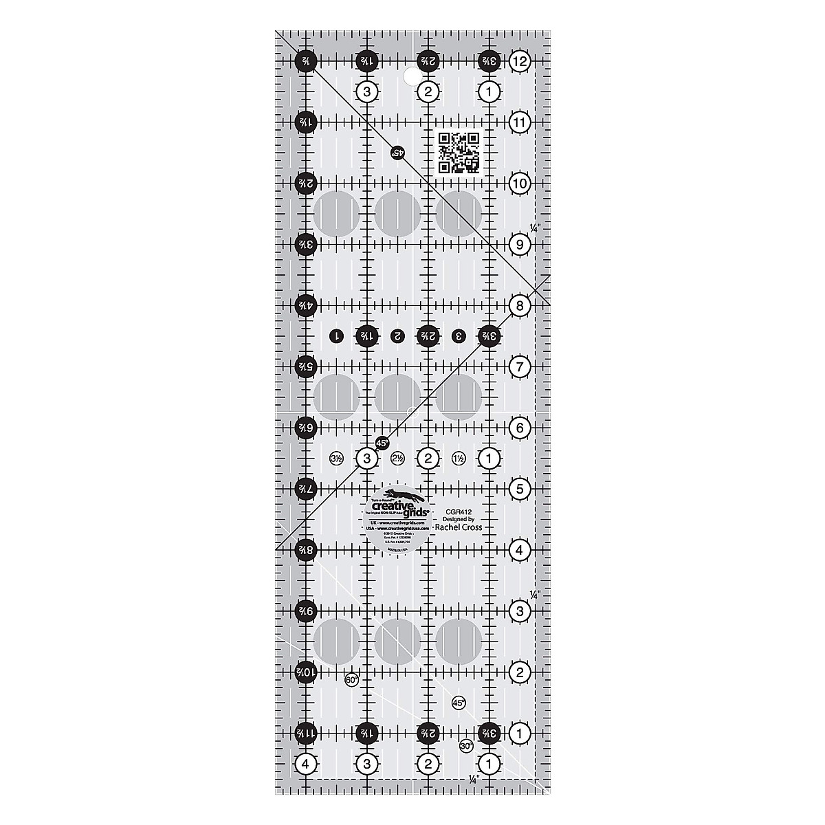 Creative Grids Quilt Ruler 4-1/2in x 12-1/2in