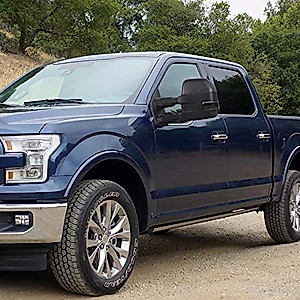 Carpartsinnovate For Ford 15-20 F150 Pickup Power Heated Tow Mirrors w/Smoke Lens LED Signal+Puddle