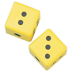 Champion Sports 3 Inch Coated Foam Dice, Yellow