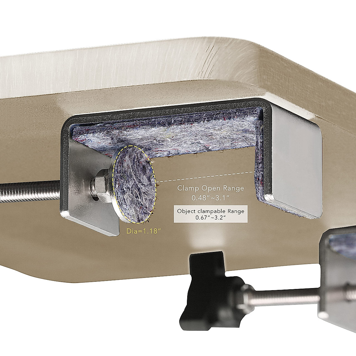 SunnyPoint Bedside Shelf, Office Divider Shelf; Clamp on Shelf for Bunk Bed, Lofts & Bed Frame. (Standard - 13.78" X 9.84" X 2.21", Natural Wood)