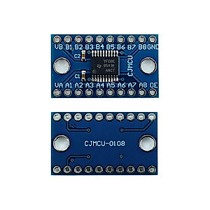 DEVMO 5pcs 3.3V 5V TXS0108E High Speed Full Duplex Shifter 8 Way 8 Channel Logic Level Conversion Module 8-Bit 8 CH Logic Level Bi-Directional Voltage Converter Compatible with Ar-duino Raspberry Pi