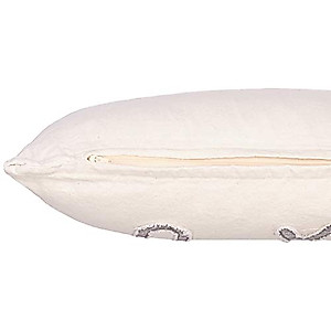 Mud Pie Polyester XOXOXO Washed Canvas Long Pillow 4163015, 1 Count (Pack of 1)