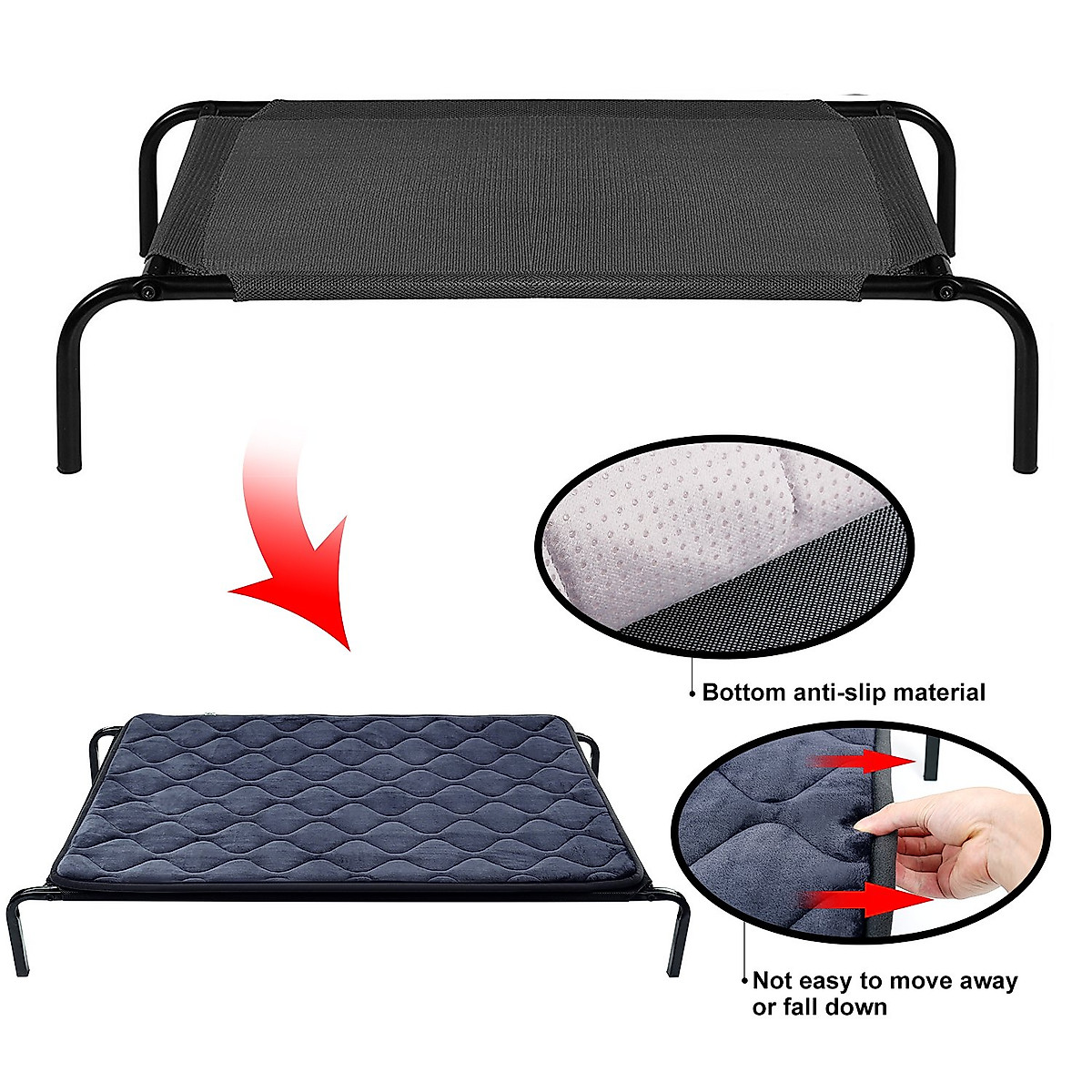 Hero Dog Dog Beds for Small Dogs Crate Pad Mat 27 inch Kennel Pads Washable Mattress Dog Sleeping Mats,Non Slip Pet Beds