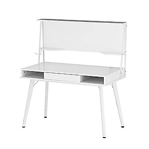 Techni Mobili Study Computer Storage & Magnetic Dry Erase White Board Home Office Desk