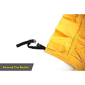 Trash Can Caddy Bag | Brute Compatible | Fits 32-55 Gallon Can | 12 Pockets | Heavy Duty Vinyl Construction Organizer for Cleaning & Janitorial Duties.