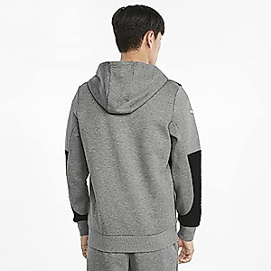 PUMA Men's Standard BMW MMS Full-Zip Hoodie, Medium Gray Heather