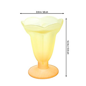 Luxshiny Ice Cream Cup Frosted Glass Dessert Bowl Juice Beverage Container Wine Cocktail Glasses Smoothie Cup for Summer Hawaiian Luau Party Favors