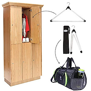 Car Seat Coat Hanger: Travel Hanger, Car Hanger, Clothes Hanger, Gym Hanger- Foldable Hanger, Folding Hanger, Collapsible Hanger, Portable Hanger (Matte Silver & Black) (1)