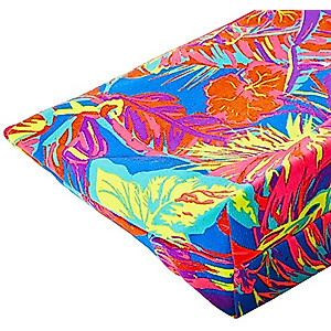 The Holiday Shop London Canvas Clutch Bag Tropical, Multicolour (Blue/Orange/Pink)