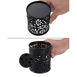 EasyPAG Metal 2-Piece Pen Holder Set Desk Accessories & Workspace Organizers for Classroom, School & Office,Black