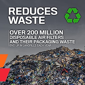 K&N Engine Air Filter: Reusable, Clean Every 75,000 Miles, Washable, Replacement Car Air Filter: Compatible with 2007-2019 Ford/Lincoln/Volvo (C-Max Escape, Grand, Kuga, Focus, Tourneo, MKC), E-2993