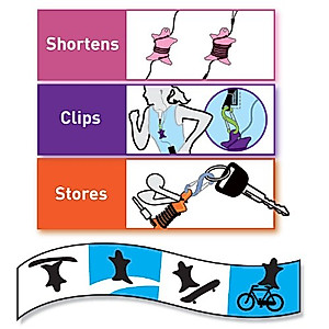 Nite Ize Curvyman Cord Supervisor - Easy Earbud Organizer, Headphone Cord Wrap - Black