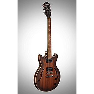 Ibanez Artcore 6 String Semi-Hollow-Body Electric Guitar, Right, Tobacco Flat (AM53TF)