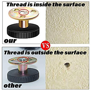 BEDEXUT Adjustable Threaded Headboard Stoppers/Bumper Against Wall, 4 Pack Behind Bed Frame Protector Antishake Tool, Bed Shake Support Stabilizer Device for Anti-Knocking,Banging,Squeaking,Rocking