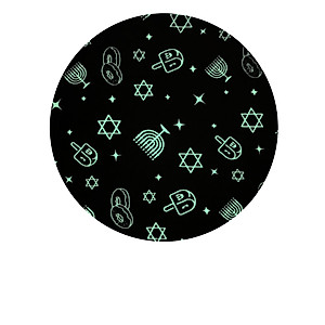 Glow in The Dark Chanukah Blanket – Soft Flannel Throw with Menorah, Dreidels & Jewish Stars – Perfect Hanukkah Gift for Kids & Adults – Cozy, Plush, and Machine Washable – All Season Holiday Blanket
