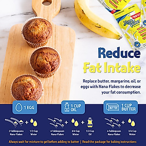 Nana Flakes 100% Pure Banana Flakes Medical Food Powder - Decrease Fat Intake & Natural Remedy for Diarrhea & Heart Burn - Great Source of Protein & Fiber (Banana, Two Pound Bag)