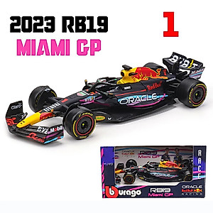 Xiangtat 1:43 F1 Racing RB19 Miami GP 2023 1# Max Verstappen Alloy Car Die Cast Model (RB19 Miami GP 1#)