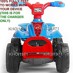 KHOI1971 Wall Charger AC Adapter Compatible with Kalee 6V-Volt ATV Quad Ride on Green Black-Trim-SEAT KL-40050C Walmart Target Toy R US