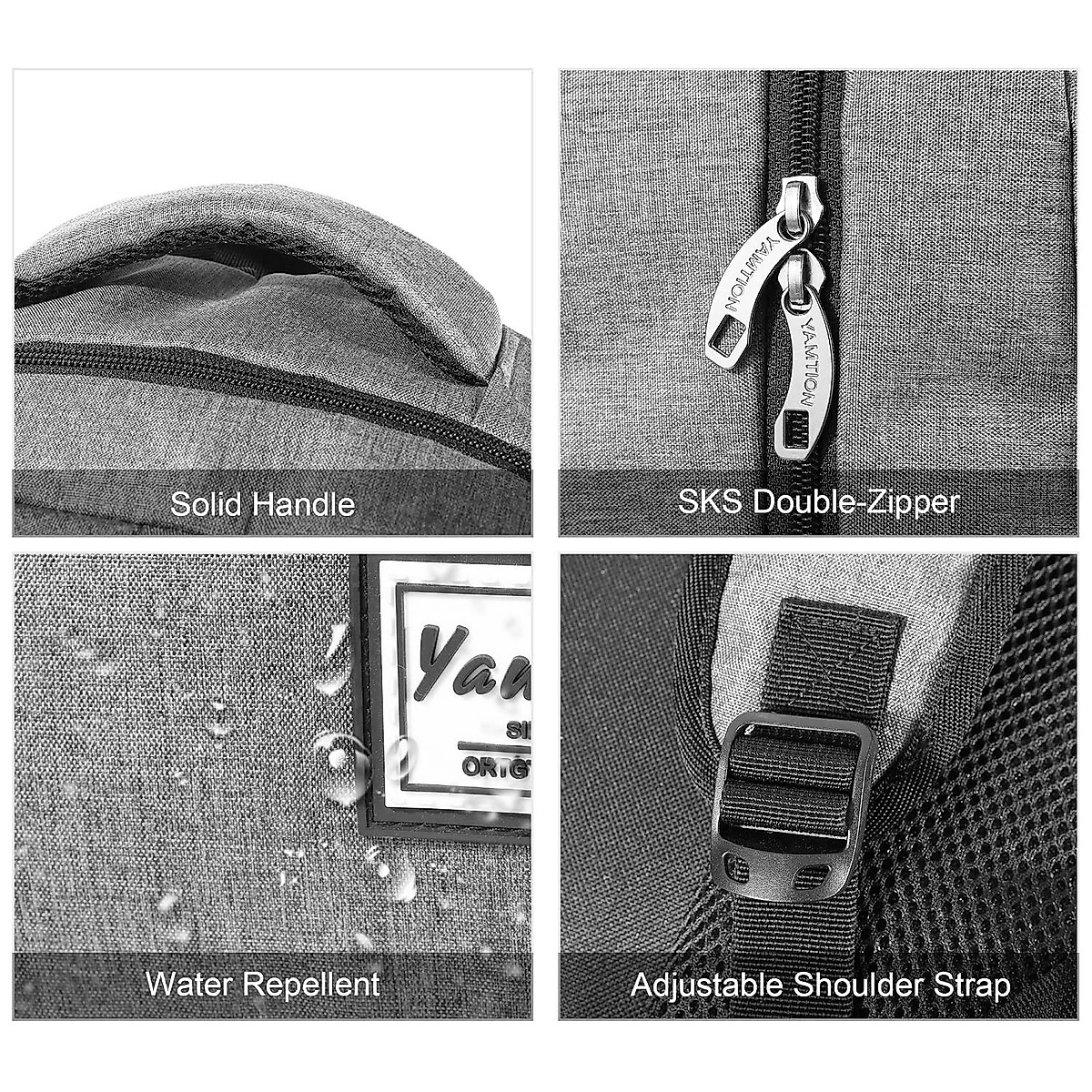 YAMTION 17.3 Inch Travel Backpack for Men and Women,School Bookbag for Teenager,Business Laptop Bookbag with USB Charging port for Business Work College Travel Trip