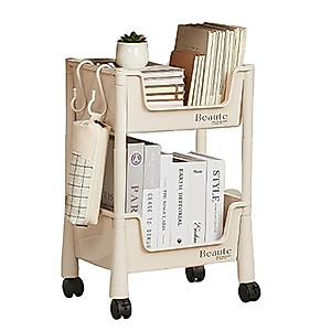 Storage Rolling Cart, 2/3/4 Tiers Moving Cart, Foldable Utility Cart, Multi Functional Rolling Drawer Cart, Rolling Storage Trolley with Wheel, Mobile Storage Organizer, Storage Cart for Books, Snack