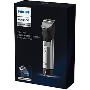 Norelco Philips Series 9000, Ultimate Precision Beard and Hair Trimmer with Beard Sense Technology for an Even Trim, BT9810/40