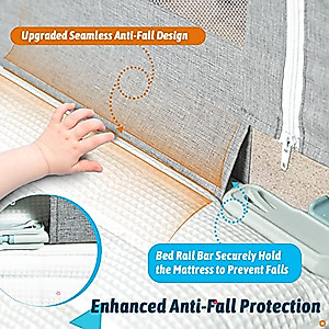 SuperStyle Bed Rail for Toddlers 78 Inch, Upgrade Extra Long Bed Rail Guard for Kids, Safety Bed Fence Protector Rail with Soft Breathable Fabric, fit Twin, Full, Queen, King Size Mattress